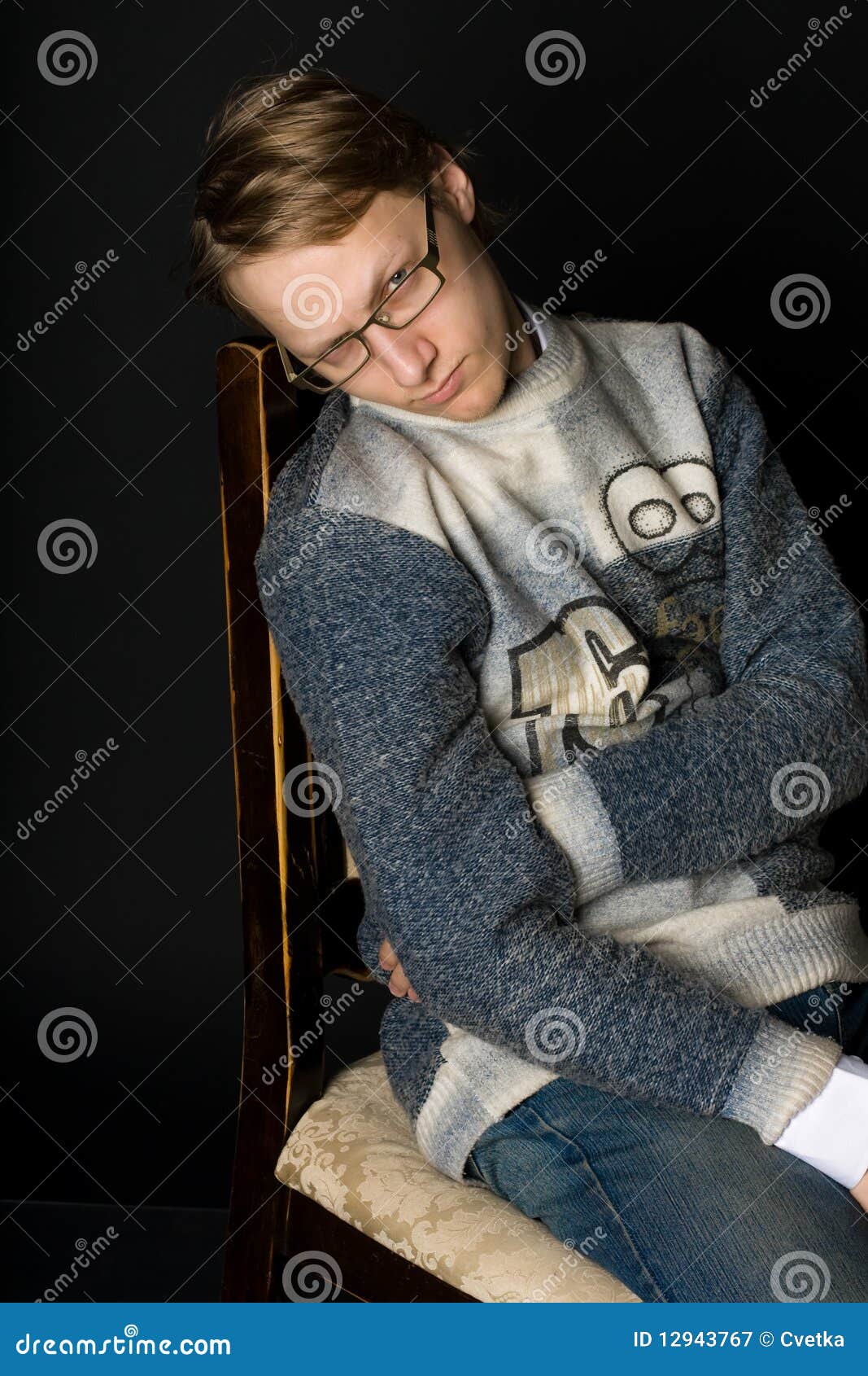Sad boy stock image. Image of isolated, distress, blue - 12943767