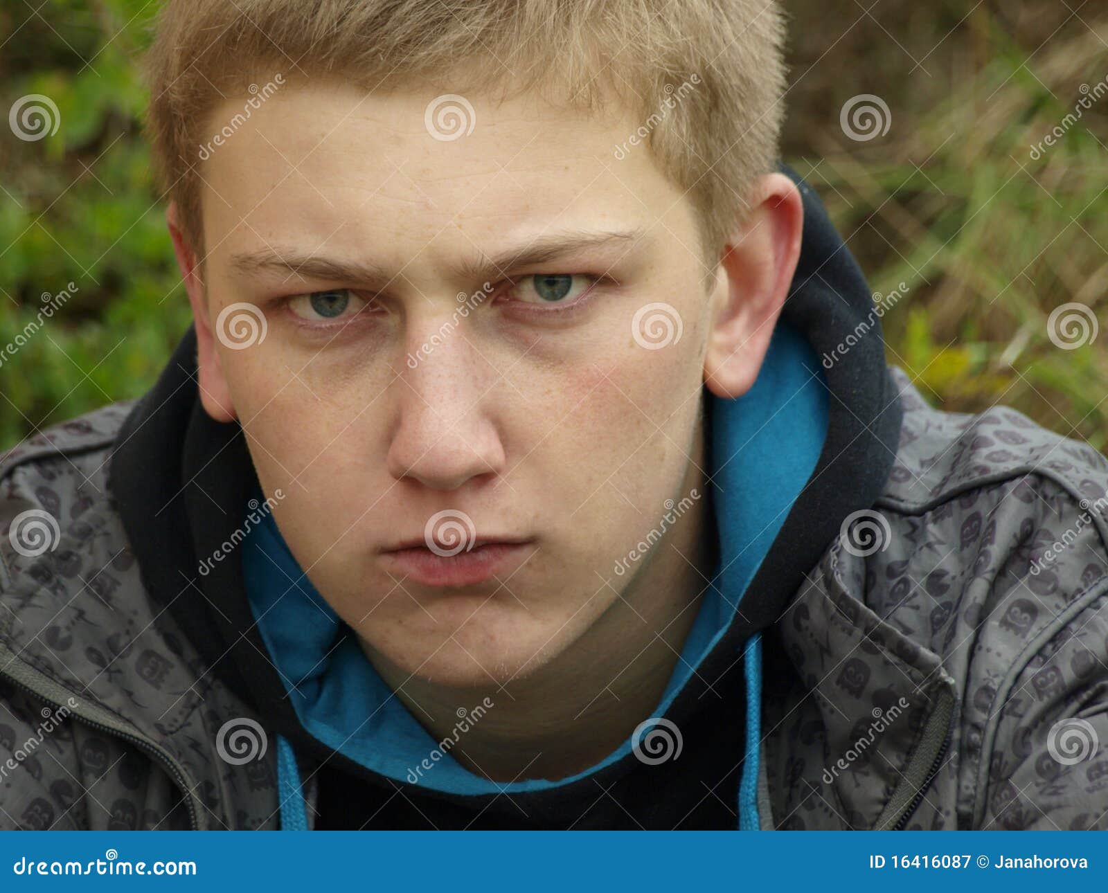 Sad boy stock image. Image of portrait, teenager, person - 16416087