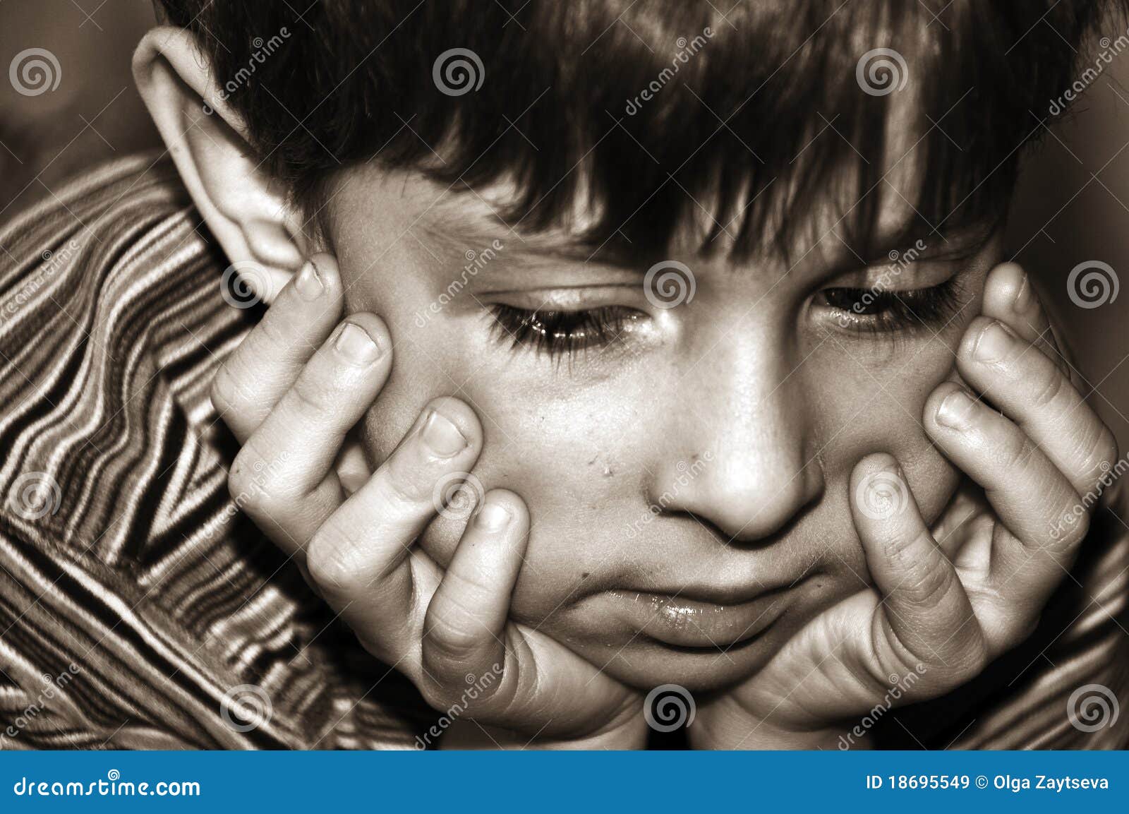 The sad boy stock image. Image of white, pensive, alone - 18695549