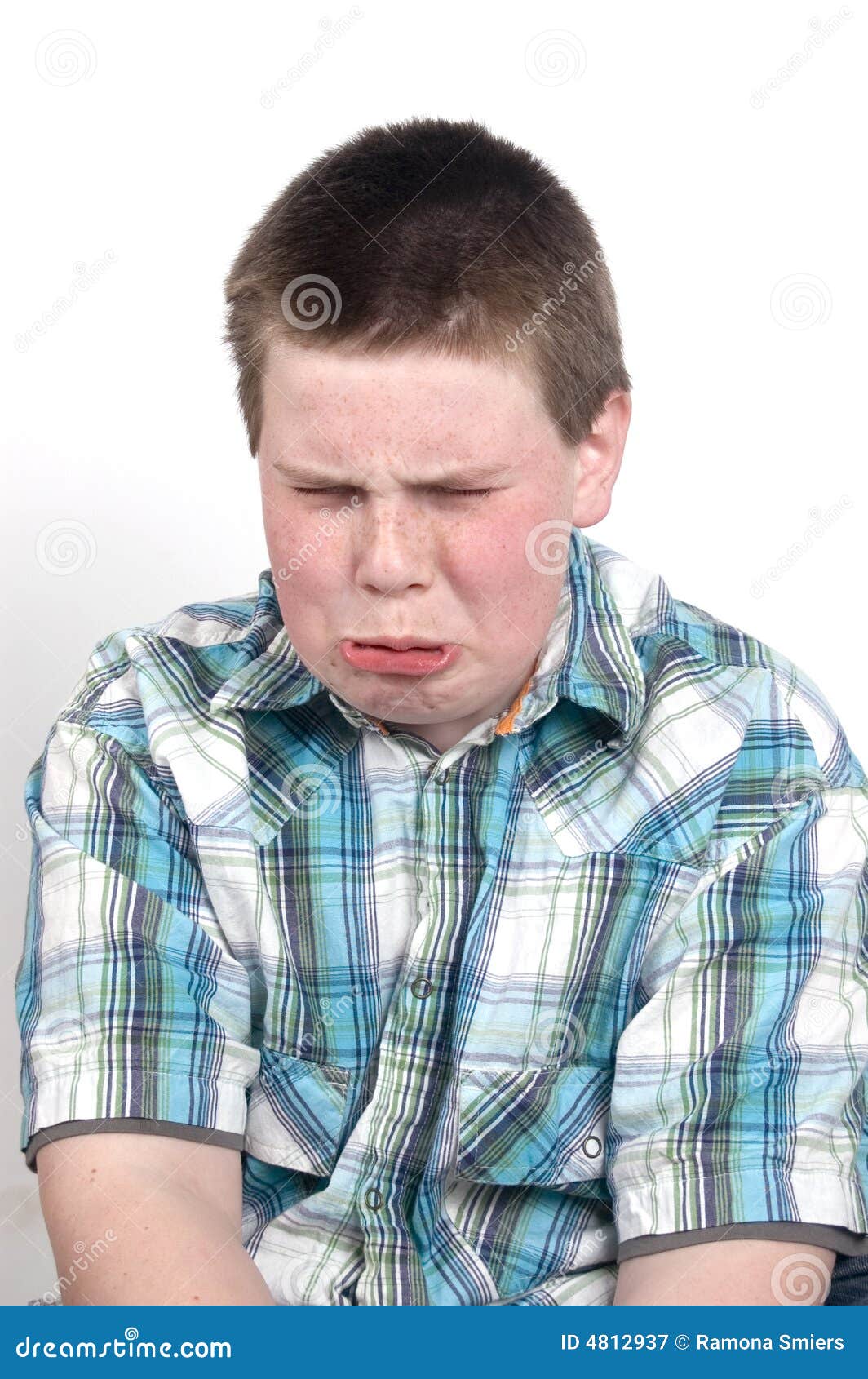 Sad boy stock image. Image of close, head, mouth, child - 4812937