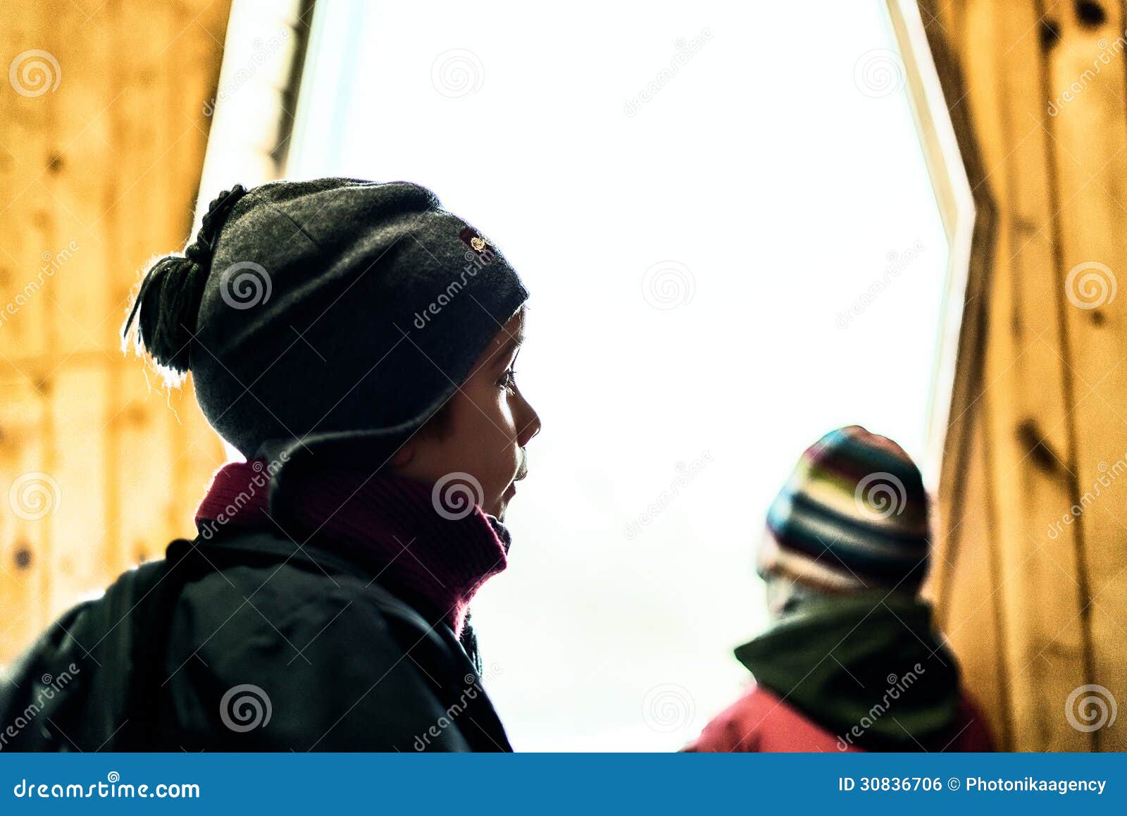Sad Boy with Backpack Indoor Stock Photo - Image of young, trip: 30836706