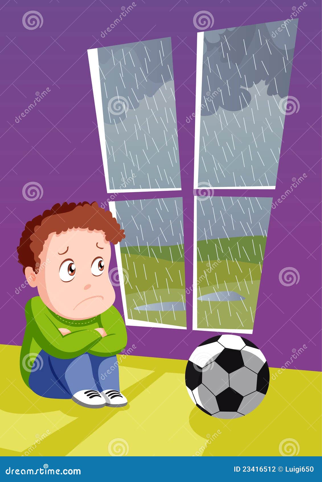 Sad Boy Looking Out Of A Window Cartoon Vector | CartoonDealer.com ...