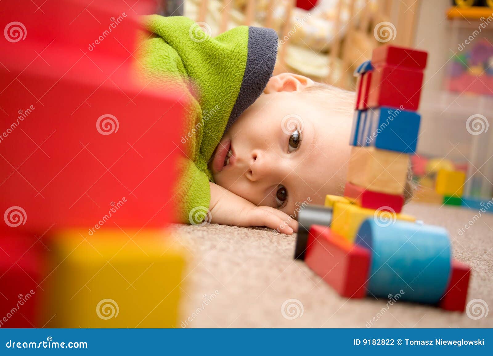 Sad boy for blocks stock photo. Image of tired, horizontal - 9182822
