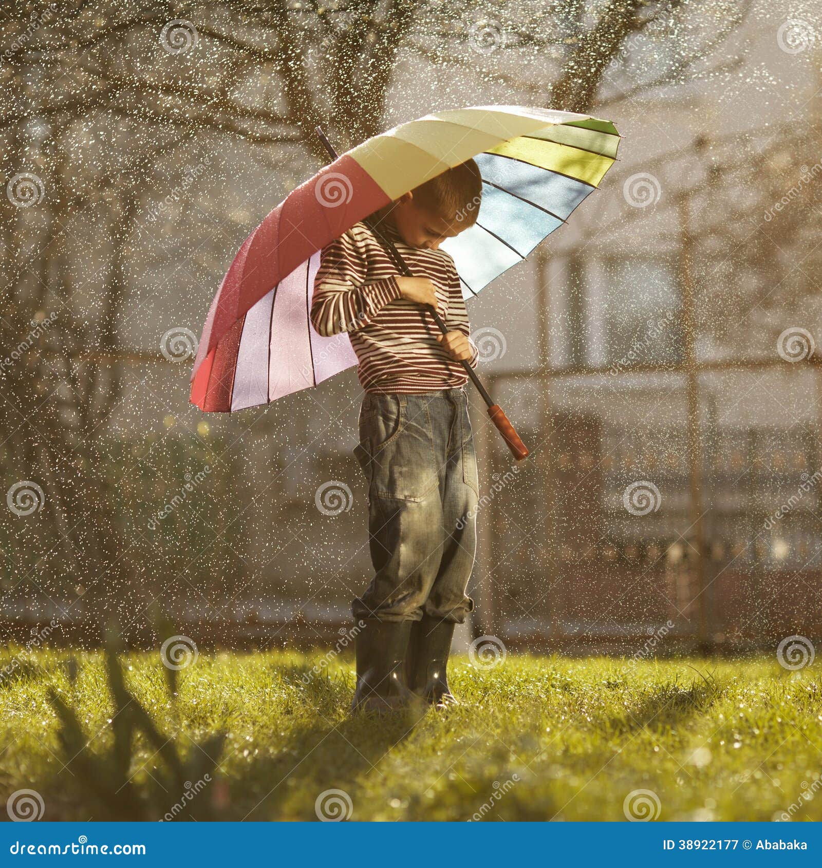Sad Boy And Girl In Rain
