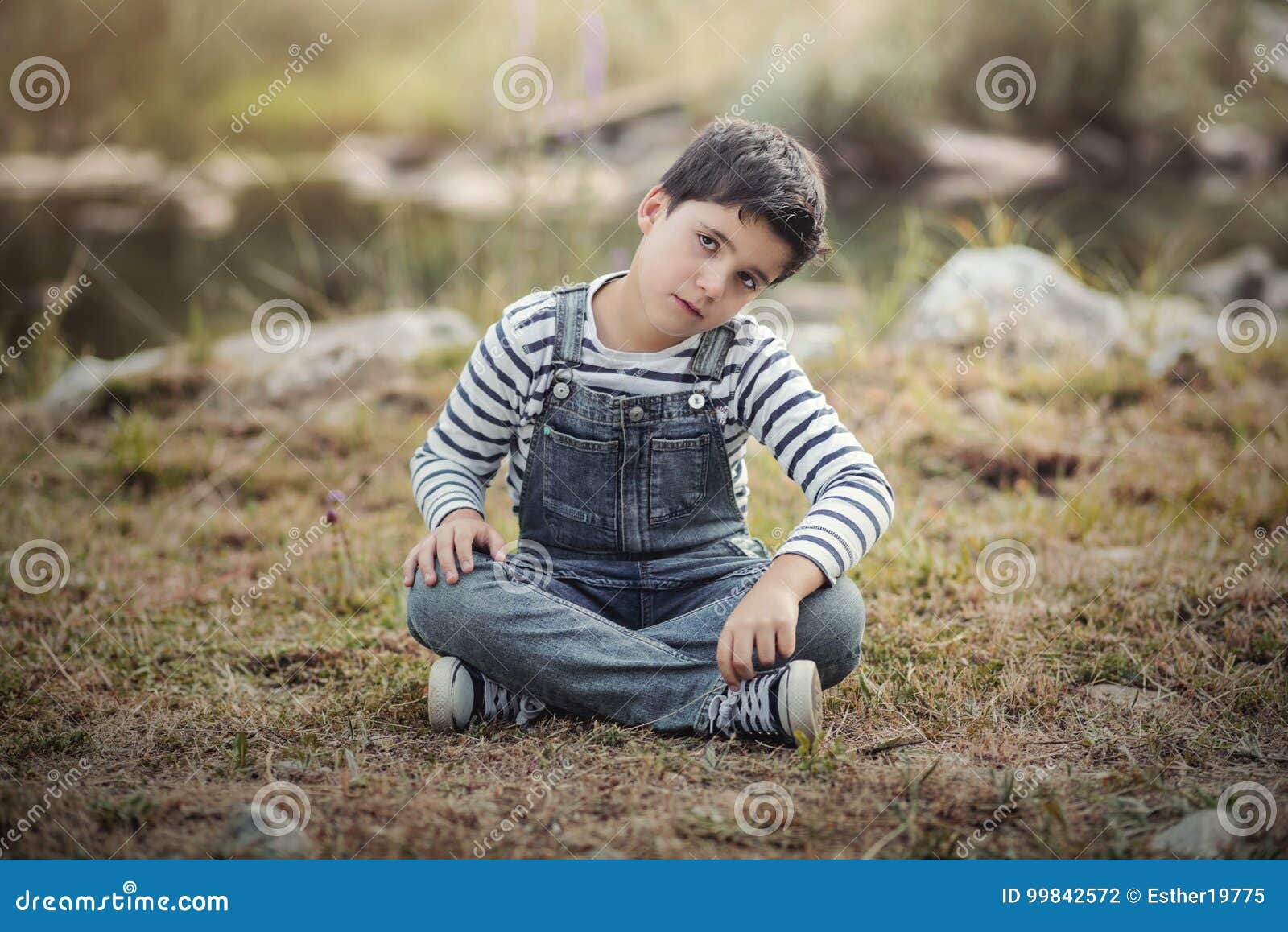 Sad boy stock photo. Image of portrait, nature, meditation - 99842572