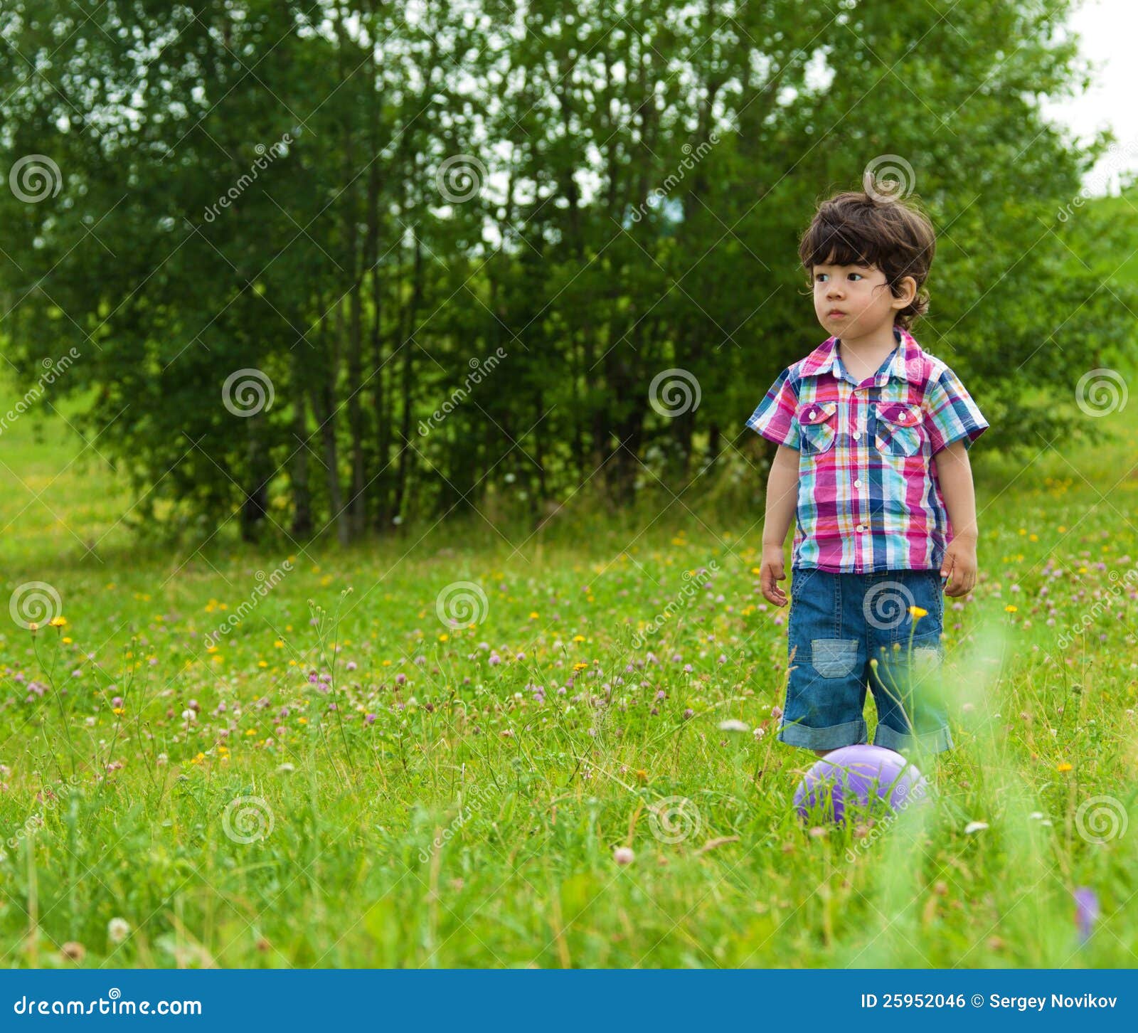Sad Boy Waiting Friend To Play Stock Photo - Image of alone, football ...