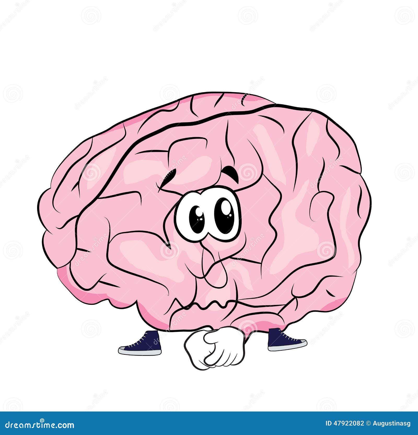 Sad brain cartoon stock illustration. Illustration of mind - 47922082