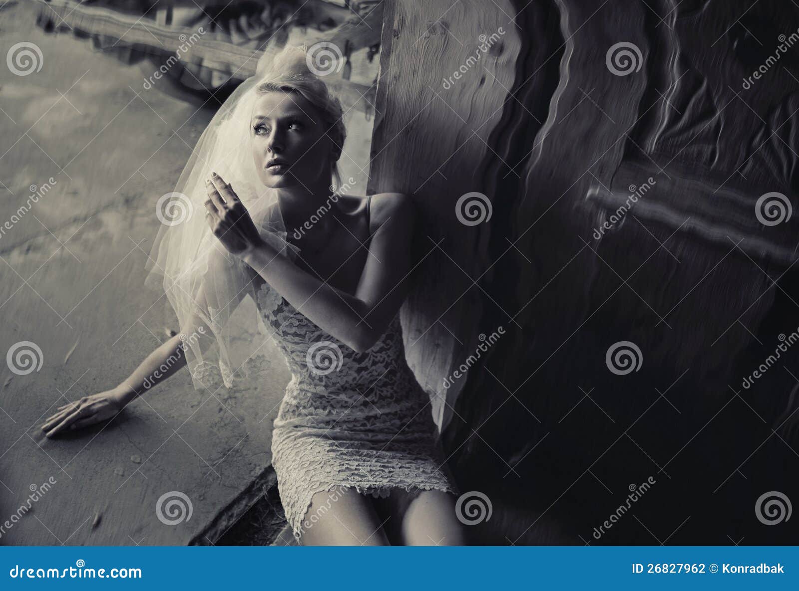 Sad bride stock photo. Image of lifestyle, lady, lovely - 26827962
