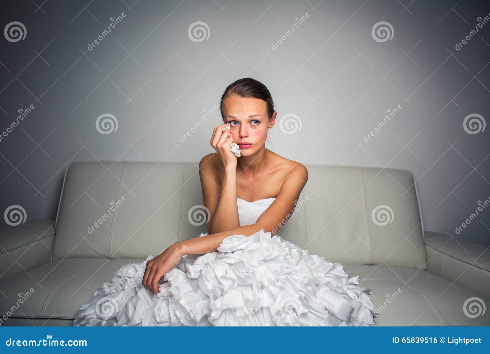 Sad Bride Crying, Smitten, Feeling Low Stock Photo - Image of doubt ...