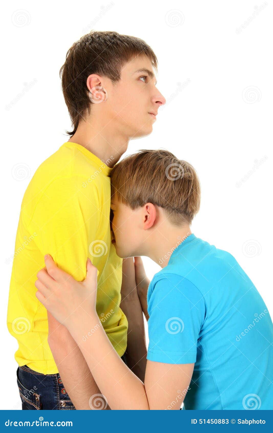 Sad Brothers stock image. Image of embrace, brothers - 51450883