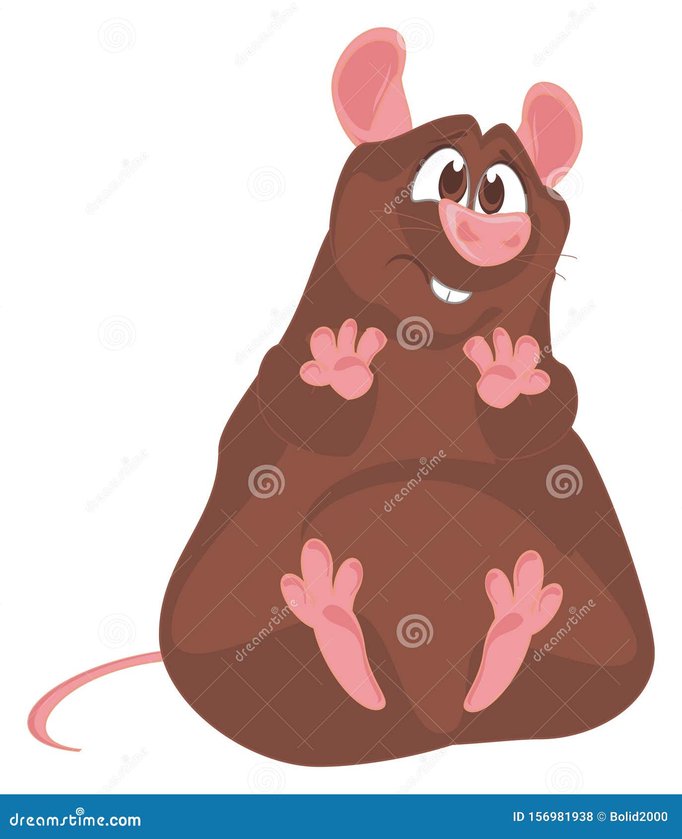 Sad brown rat stock illustration. Illustration of kitchen - 156981938