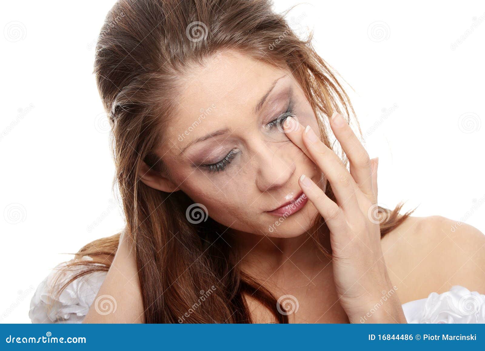 SAD brud arkivfoto. Bild av klänning, uppdelning, negativitet - 16844486