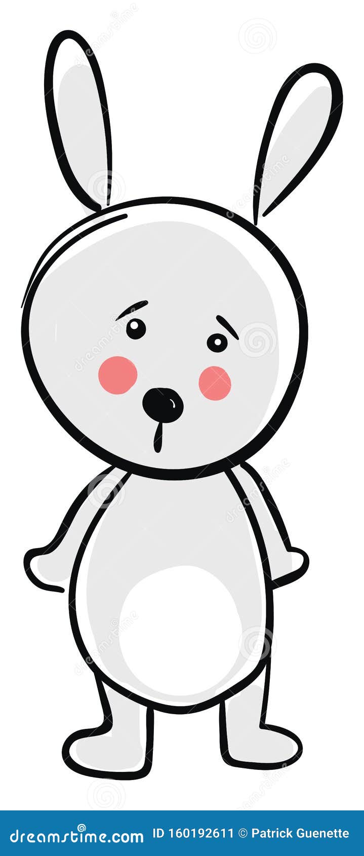 Sad Bunny, Illustration, Vector Stock Vector - Illustration of bent ...