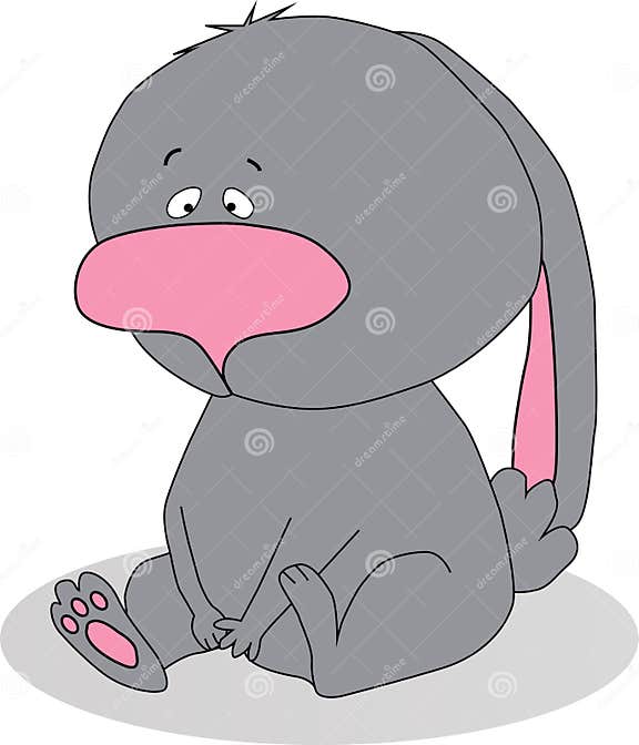 Sad bunny rabbit stock vector. Illustration of fauna - 41505185