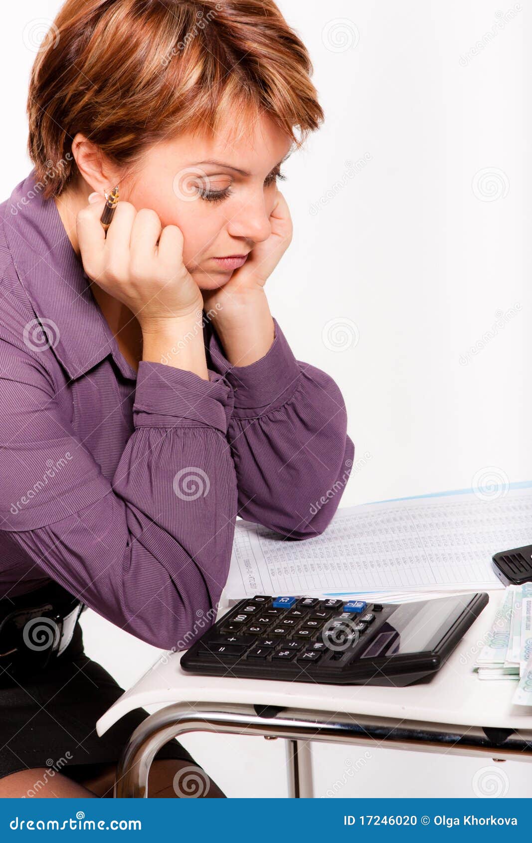 Sad business woman stock photo. Image of businesswoman - 17246020