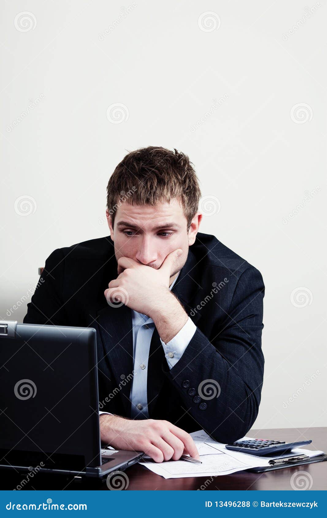 Sad businessman stock photo. Image of book, occupation - 13496288