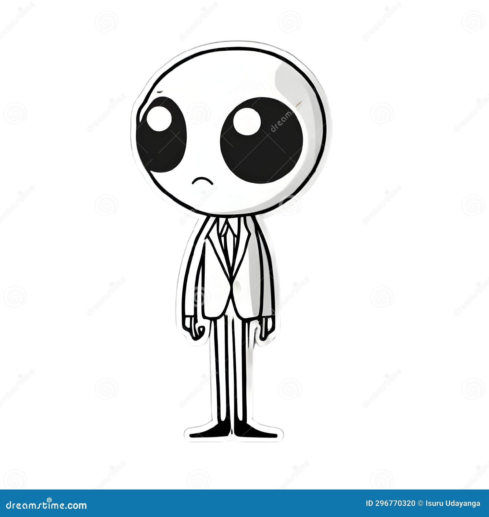 Sad Businessman Meme Character Sticker. Transparent Background Version ...