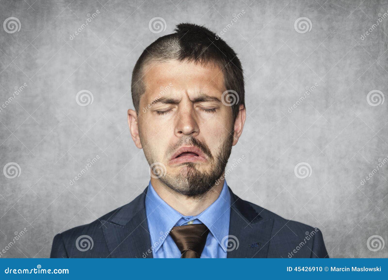 Sad businessman stock photo. Image of hairstyle, expression - 45426910