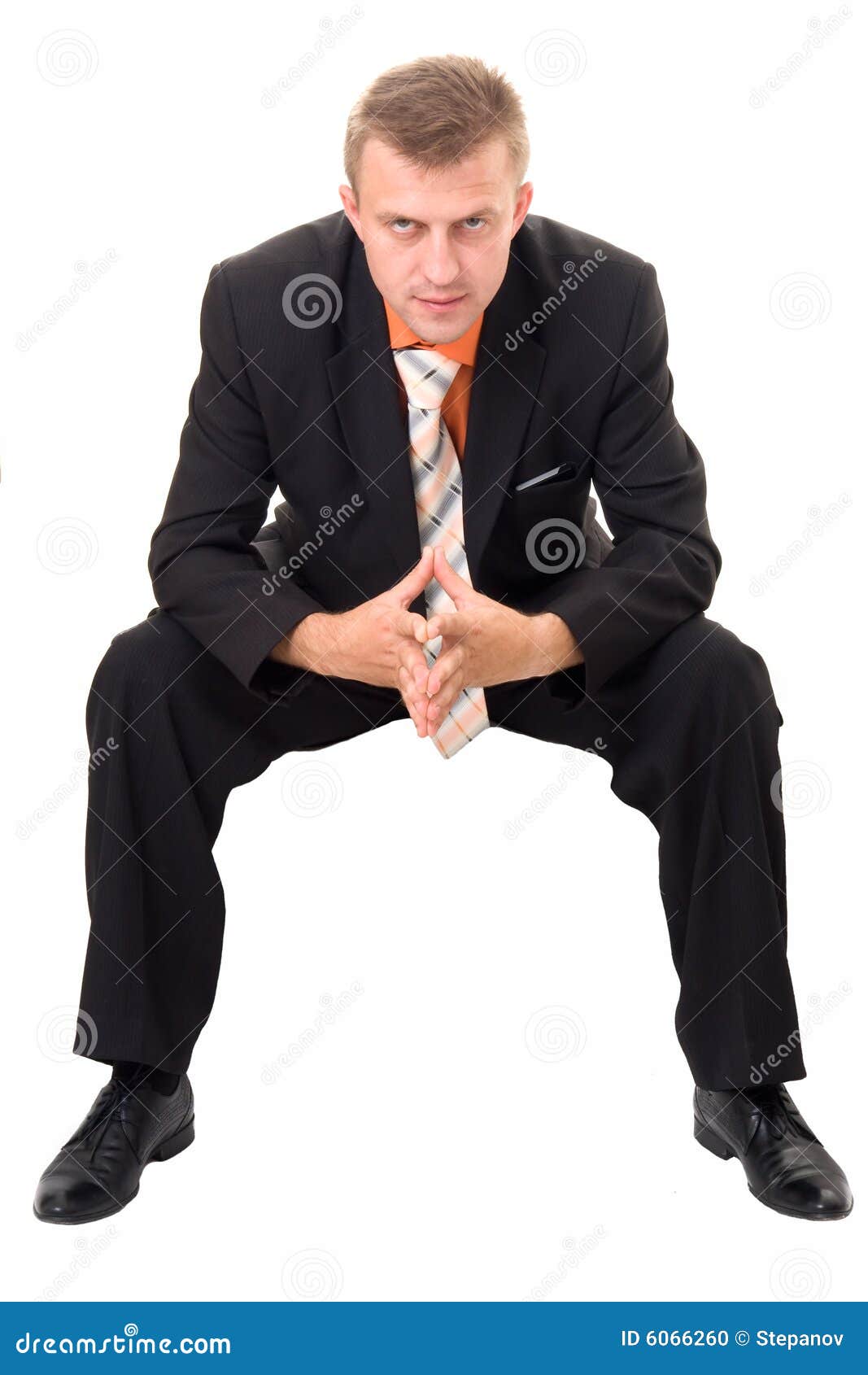 Sad businessman sits stock photo. Image of dissatisfied - 6066260
