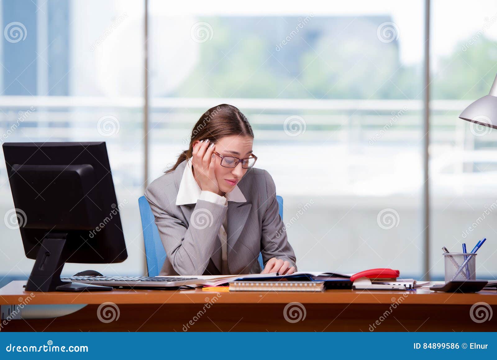 The Sad Businesswan in the Office at Work Stock Photo - Image of ...