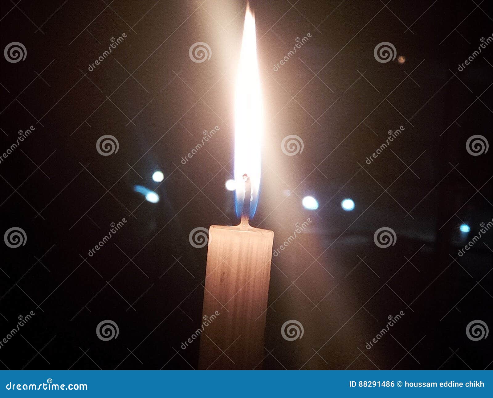 Sad Candel stock photo. Image of blue, candel, fire, black - 88291486