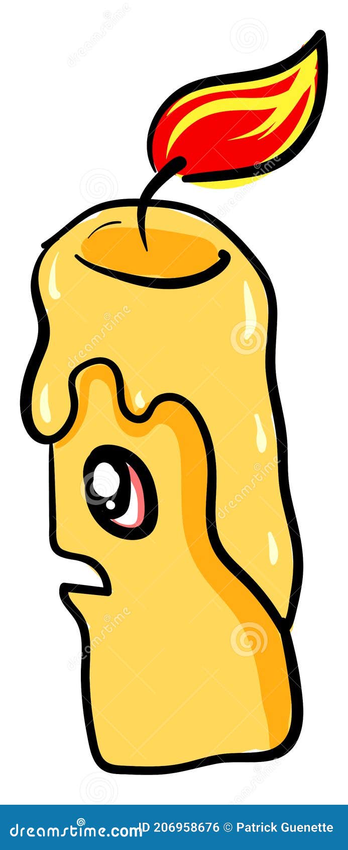 Sad Candle, Illustration, Vector Stock Vector - Illustration of ...