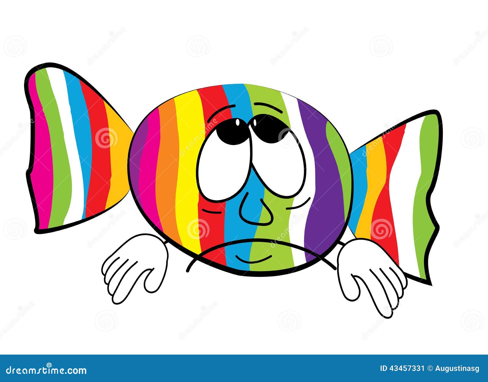 Sad Candy Cartoon Royalty-Free Illustration | CartoonDealer.com #43457331