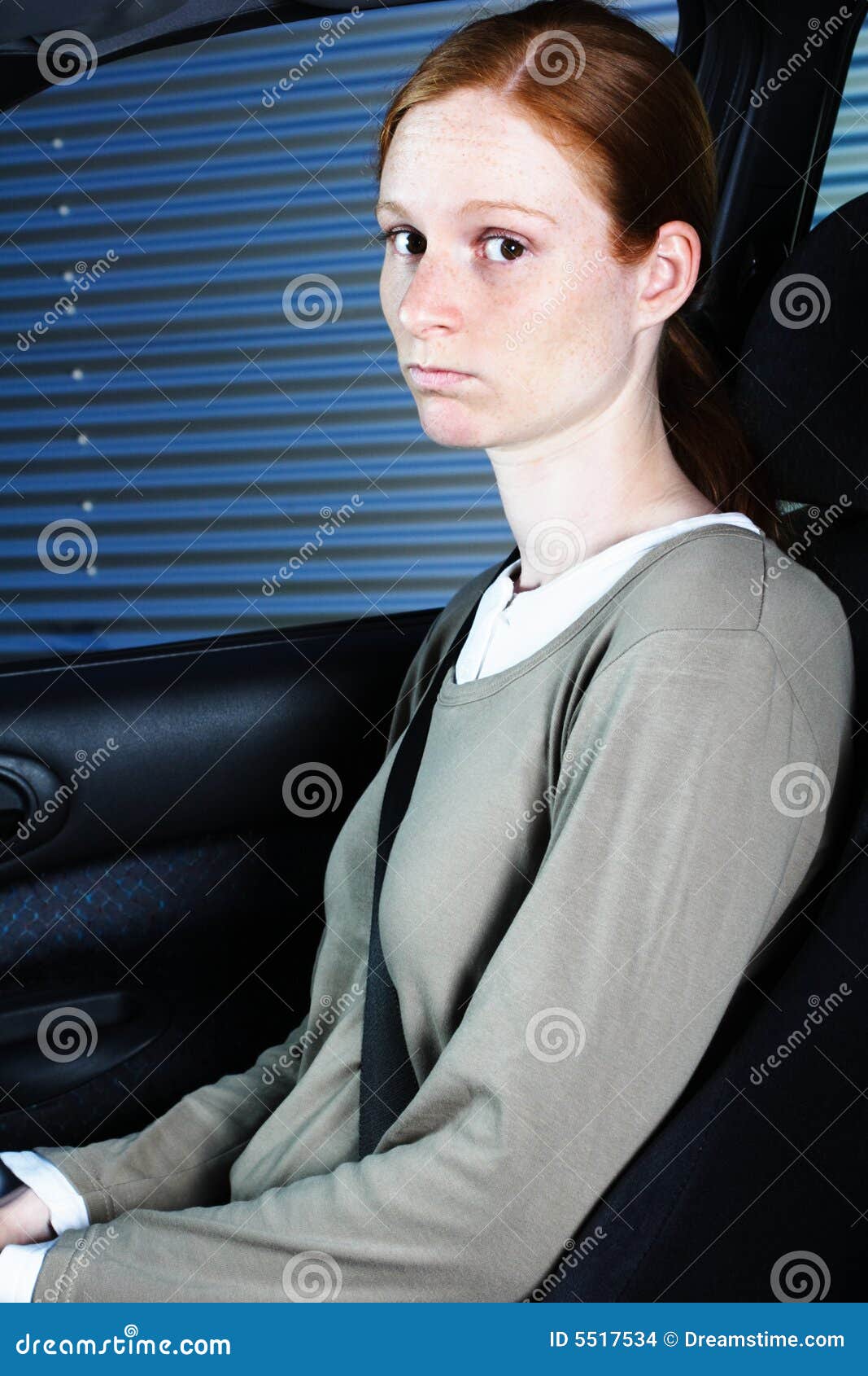 Sad Car Passenger stock photo. Image of person, sadness - 5517534