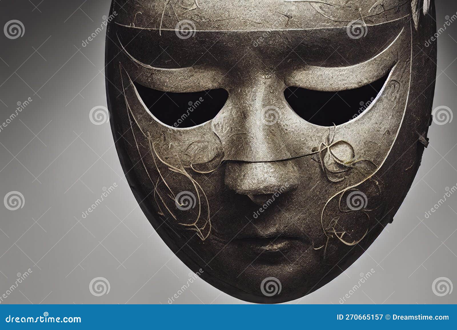 Sad Carnival Mask, Art Performance. Stock Illustration - Illustration ...