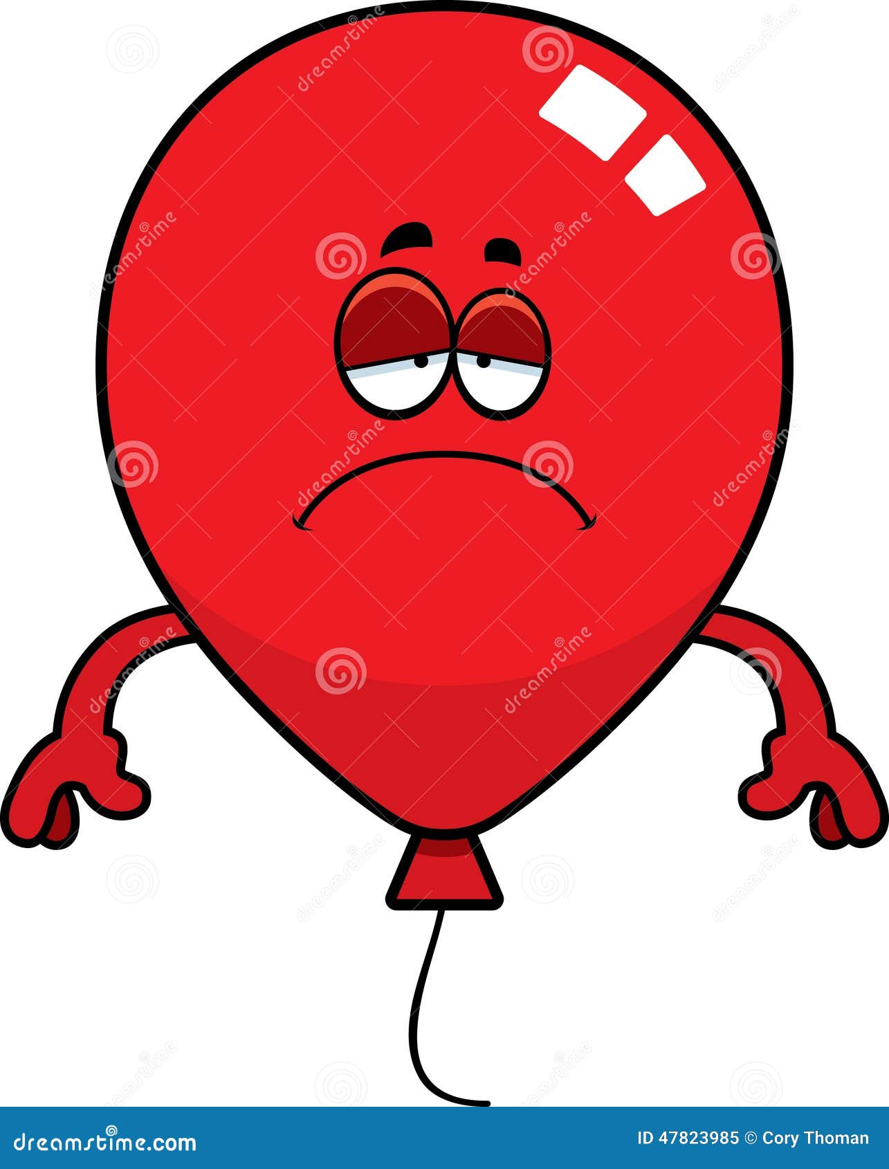 Sad Cartoon Balloon stock vector. Illustration of cartoon - 47823985