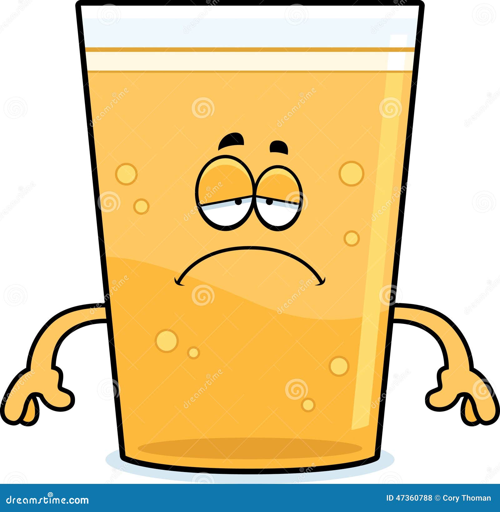Sad Cartoon Beer stock vector. Illustration of cartoon - 47360788