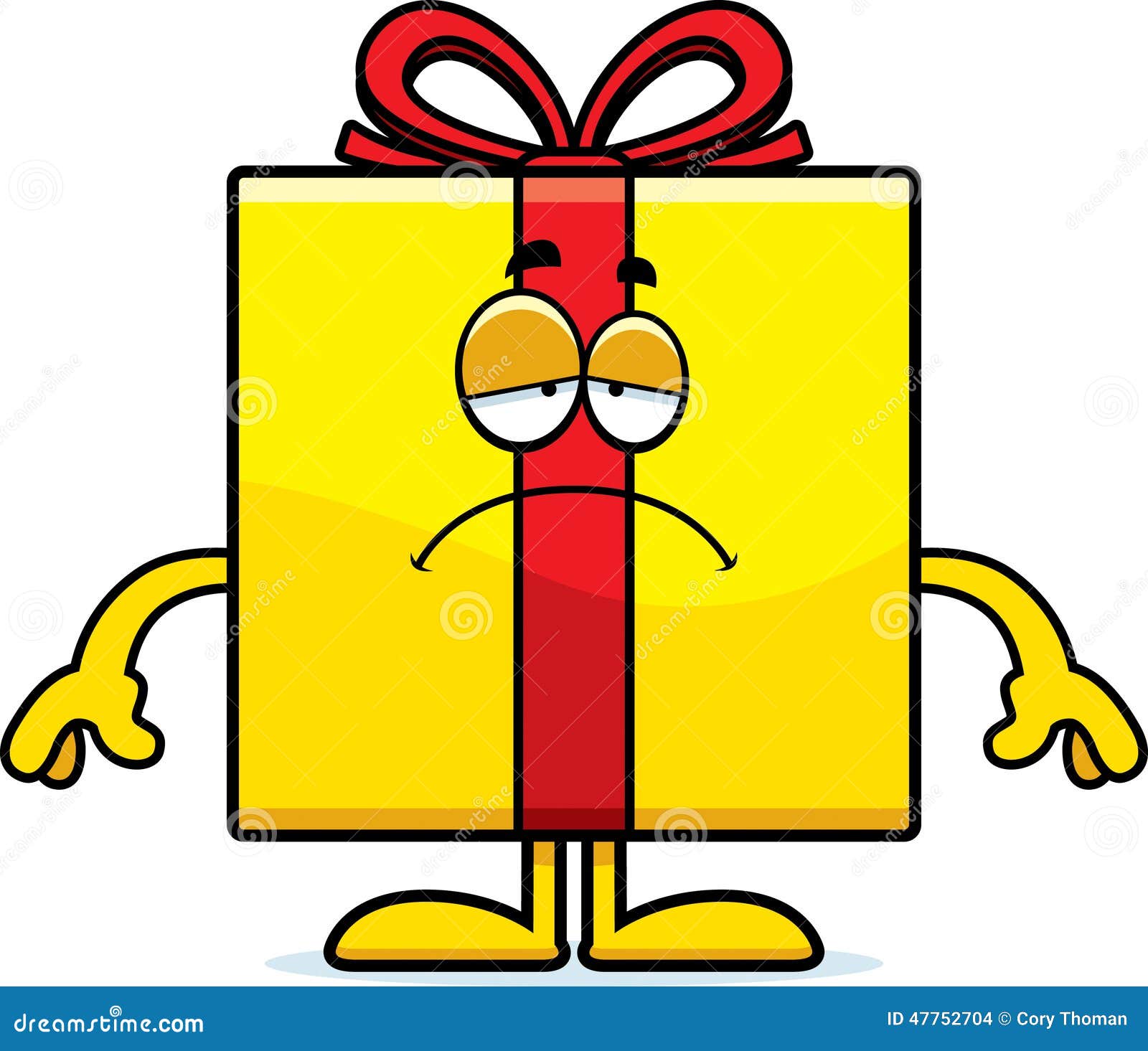 Sad Cartoon Birthday Gift stock vector. Illustration of wrapped - 47752704