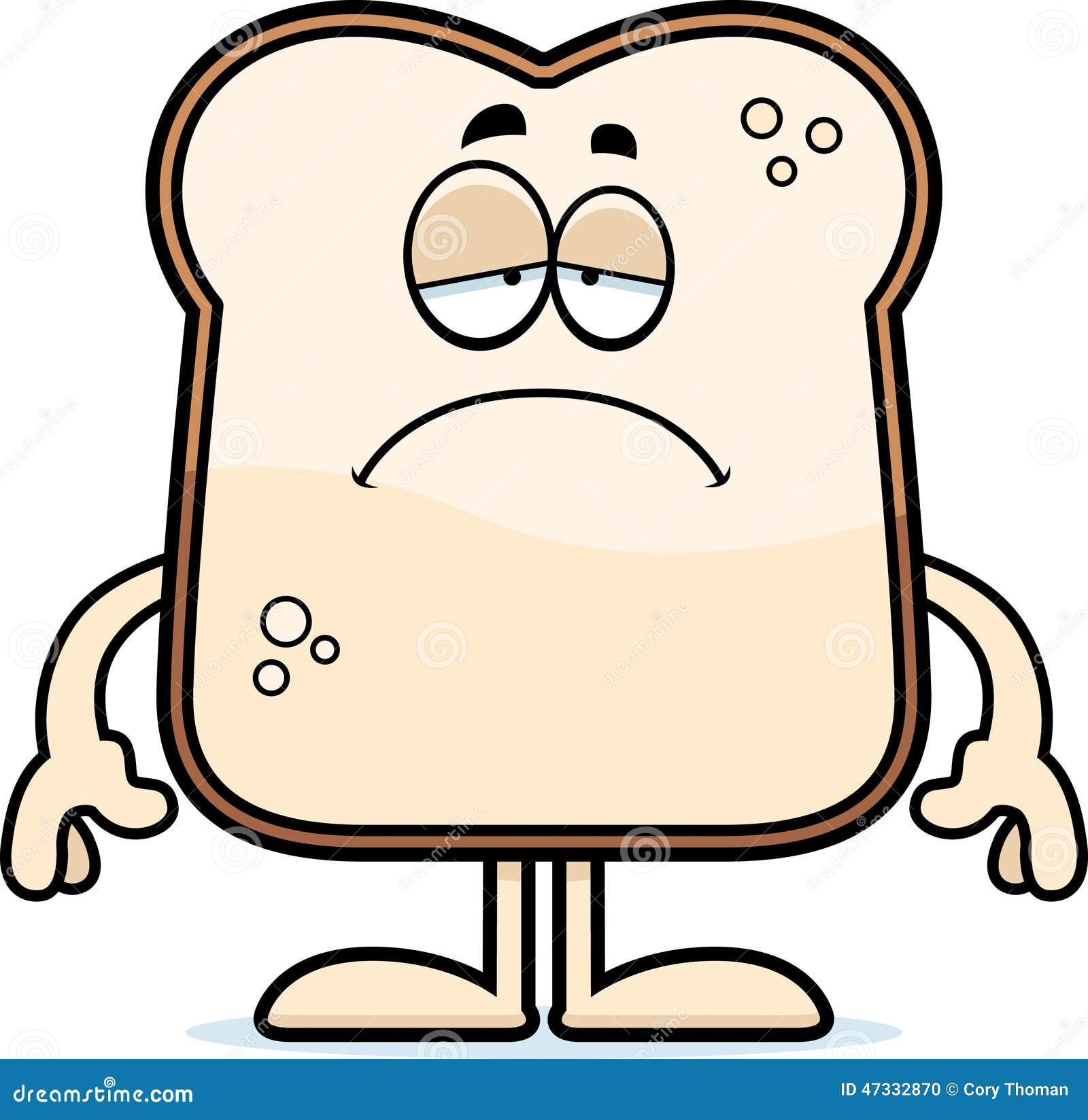 Sad Cartoon Bread stock vector. Illustration of bread - 47332870