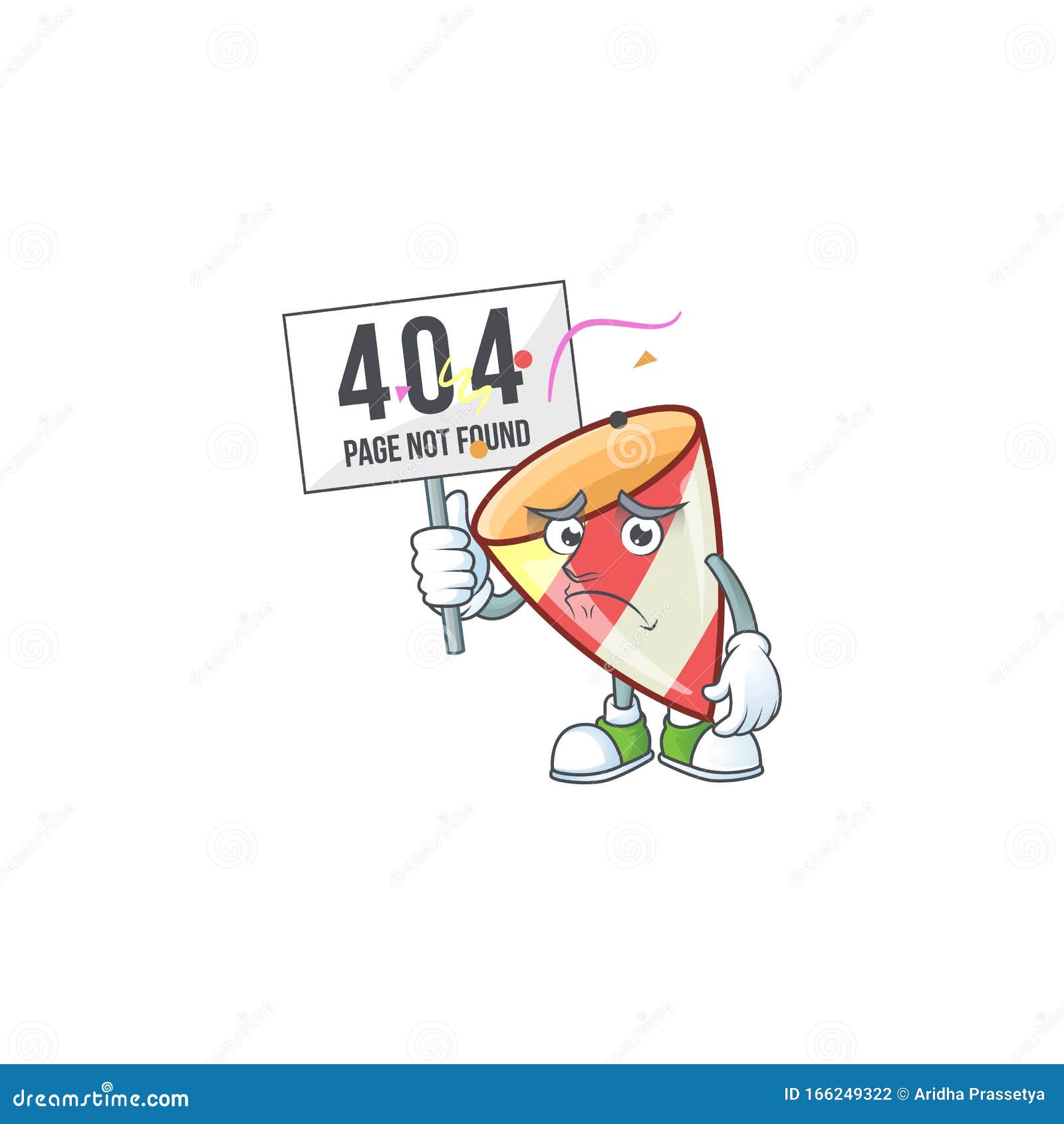 Sad Cartoon Character Exploding Confetti Raised Up a Board Stock Vector ...