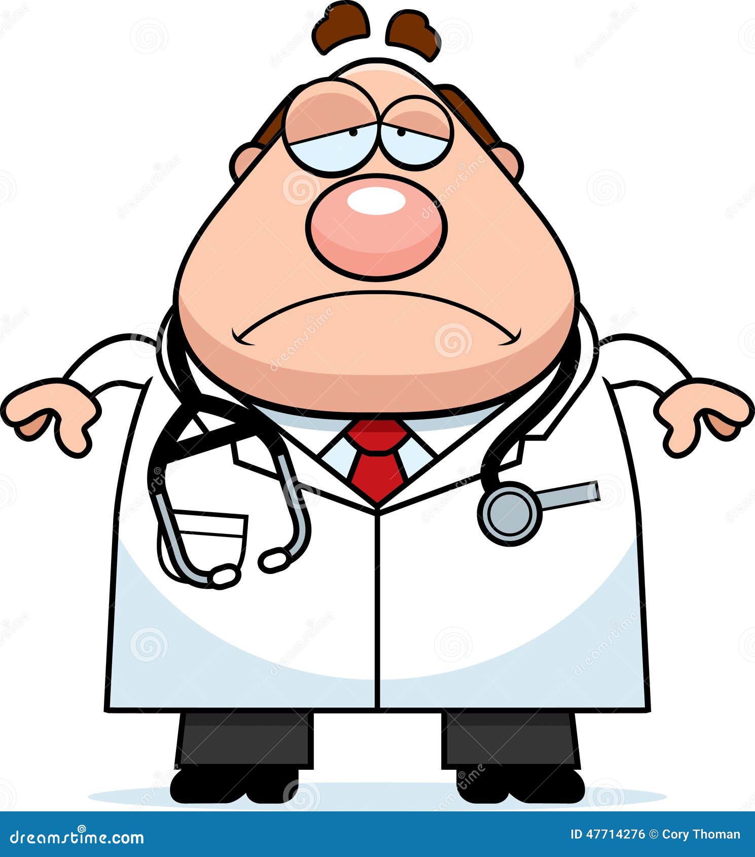 Sad Cartoon Doctor stock vector. Illustration of people - 47714276