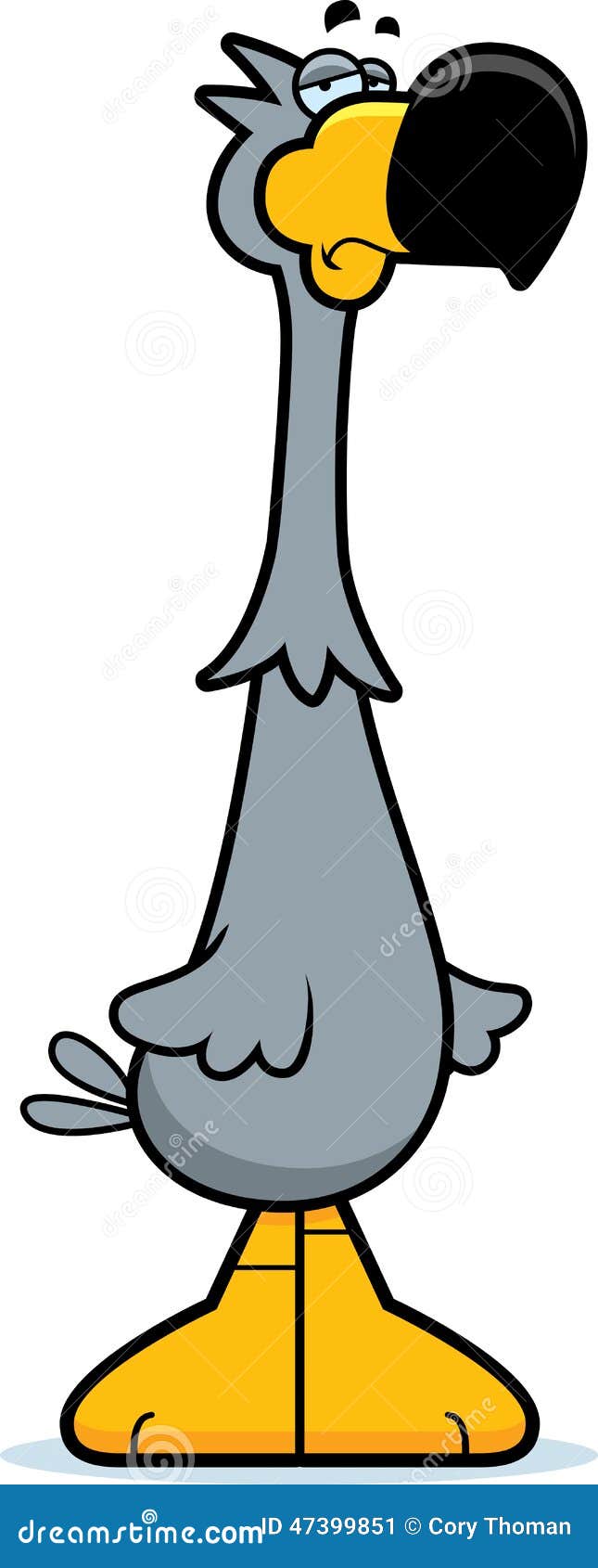 Sad Cartoon Dodo stock vector. Illustration of unhappy - 47399851