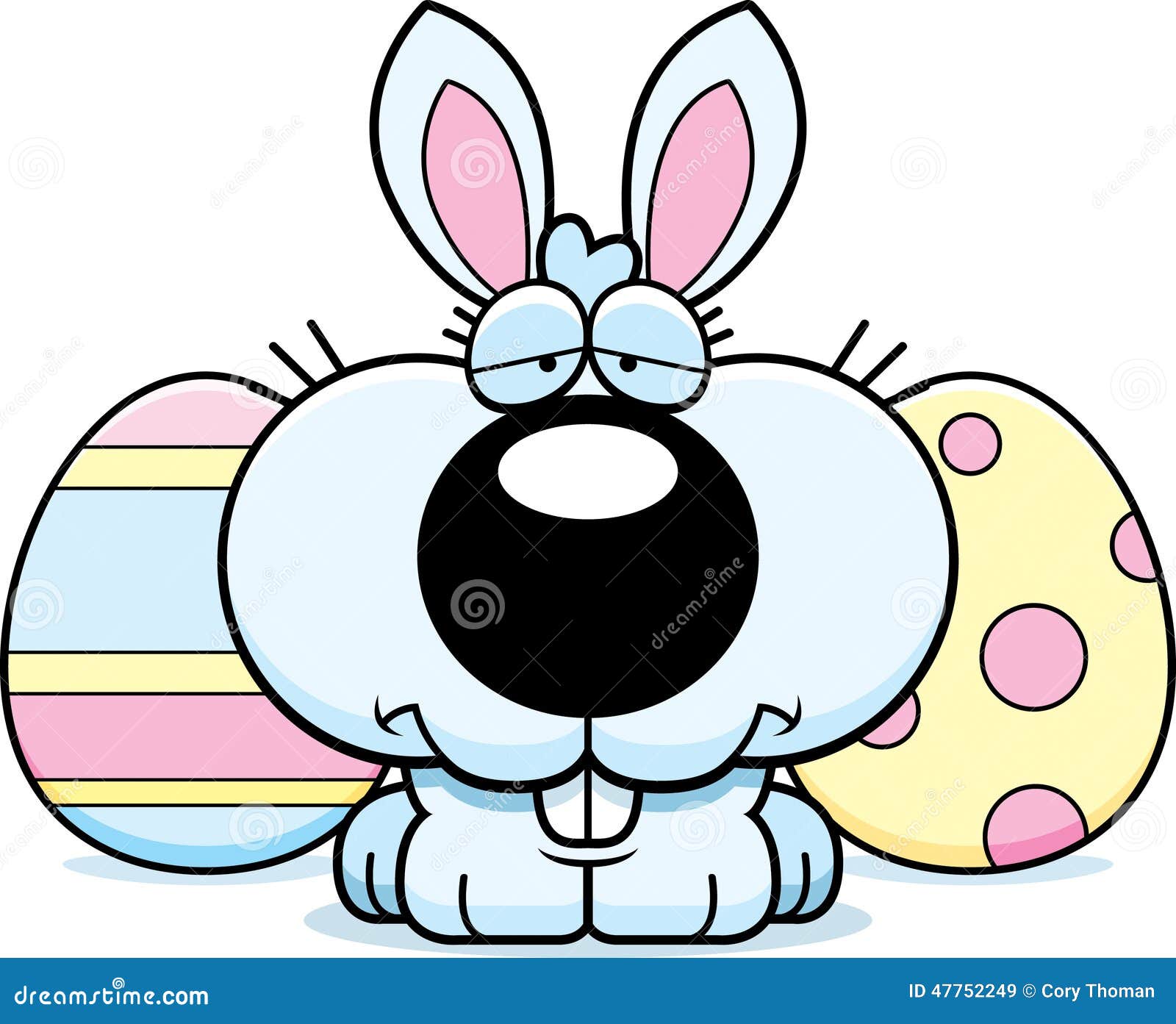 Sad Cartoon Easter Bunny stock vector. Illustration of graphic - 47752249