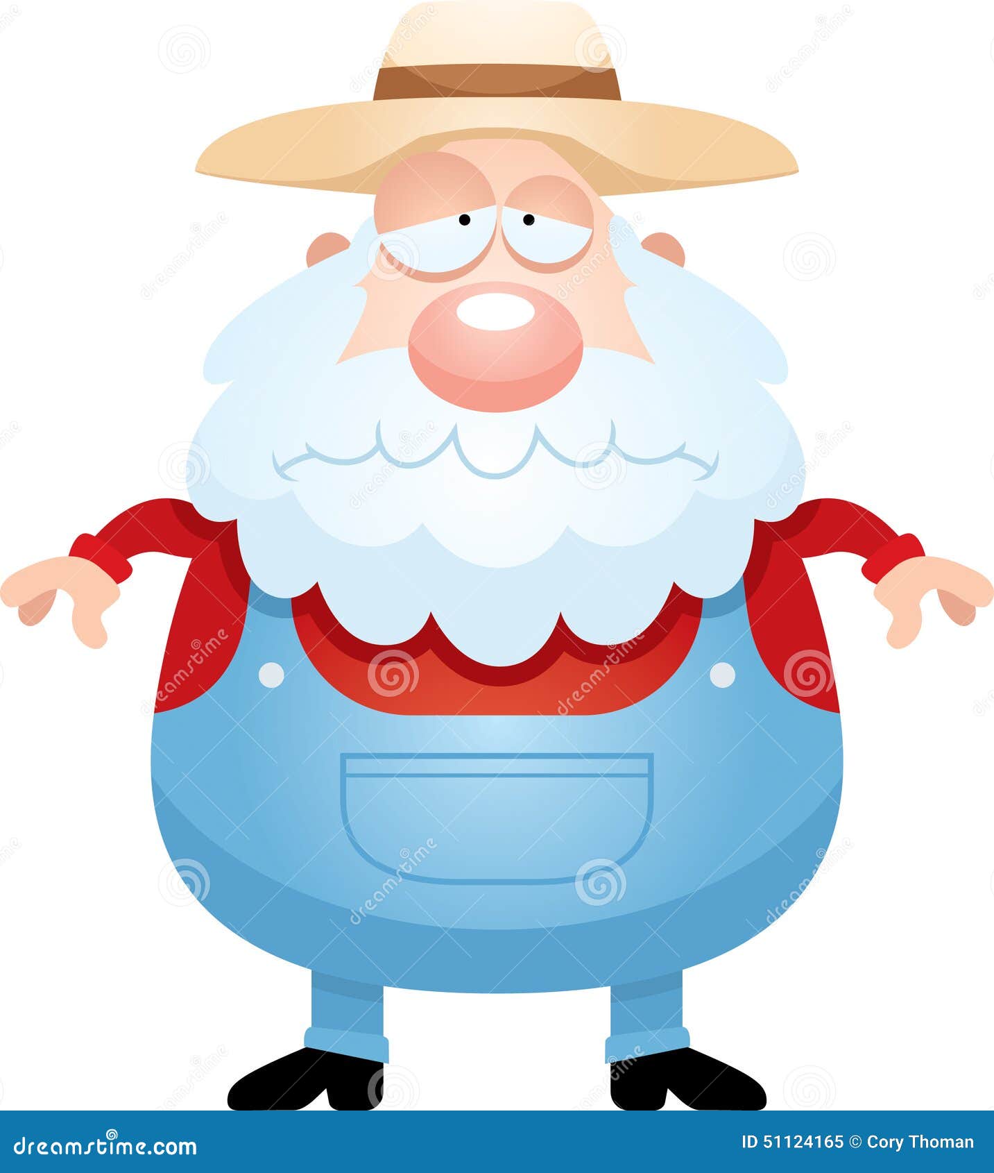 Sad Cartoon Farmer stock vector. Illustration of farmer - 51124165