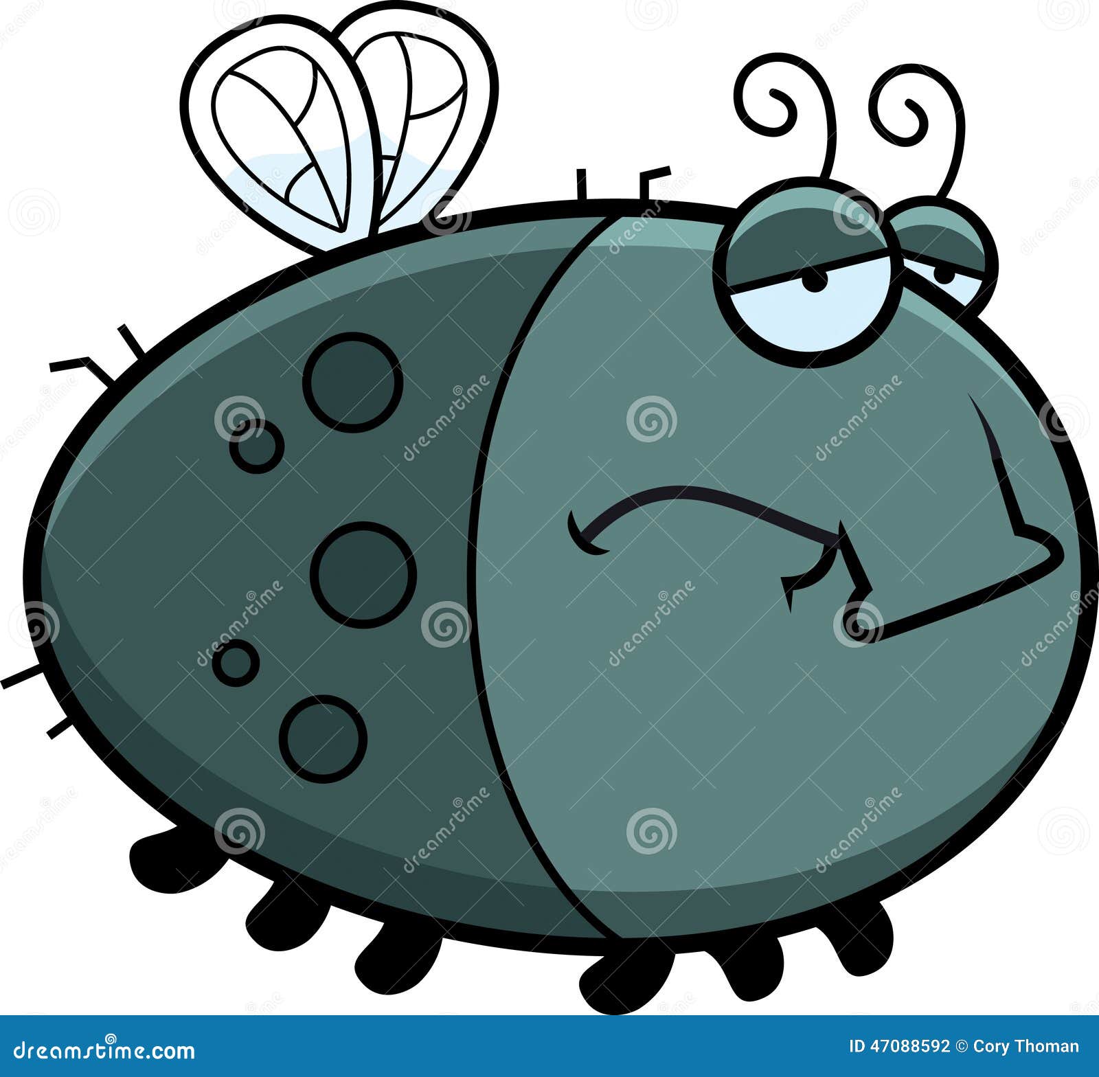 Sad Cartoon Fly stock vector. Illustration of graphic - 47088592