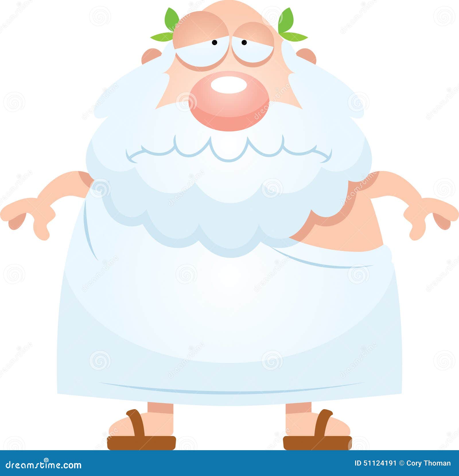 Sad Cartoon Greek stock vector. Illustration of toga - 51124191