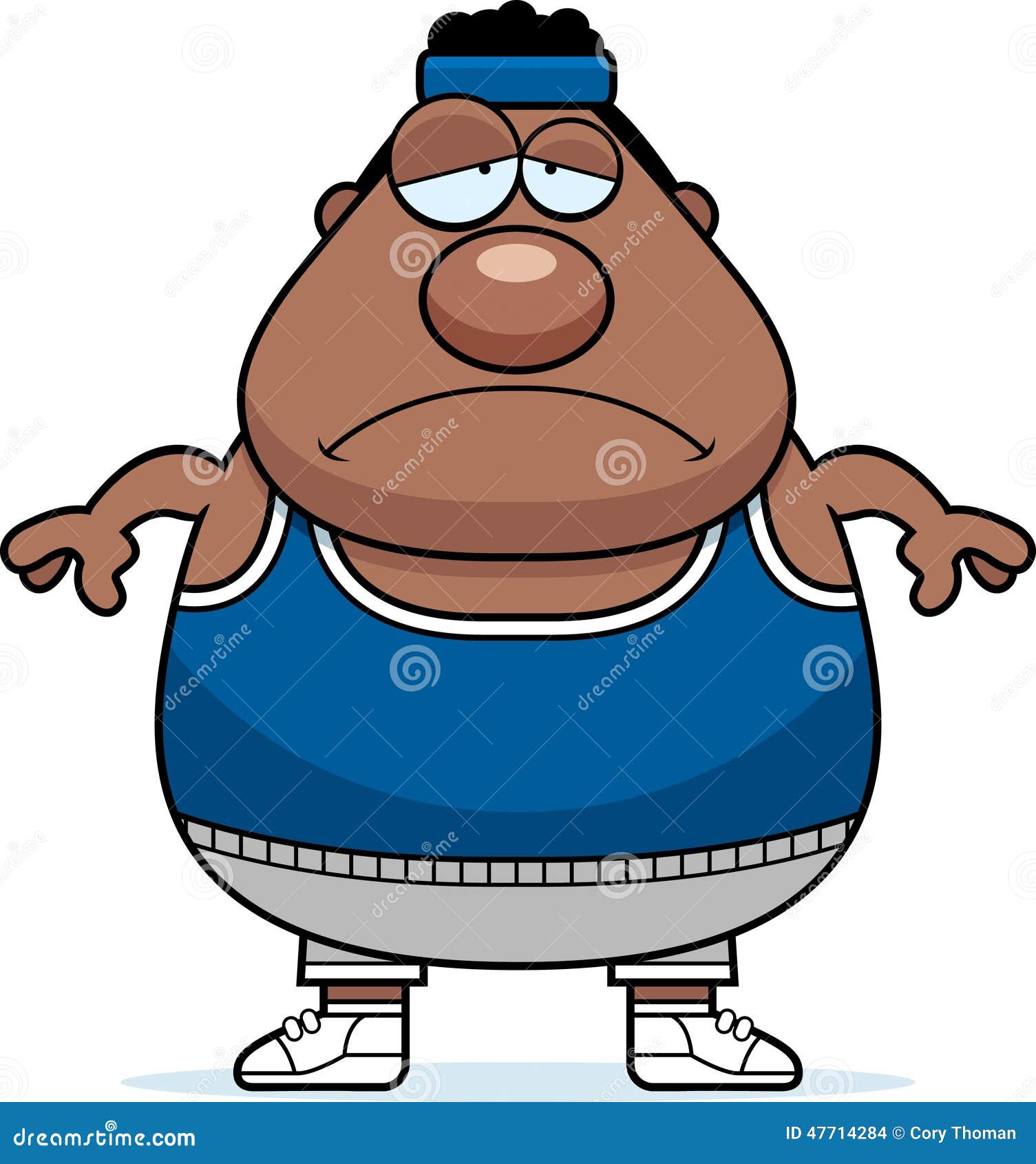 Sad Cartoon Gym stock vector. Illustration of headband - 47714284