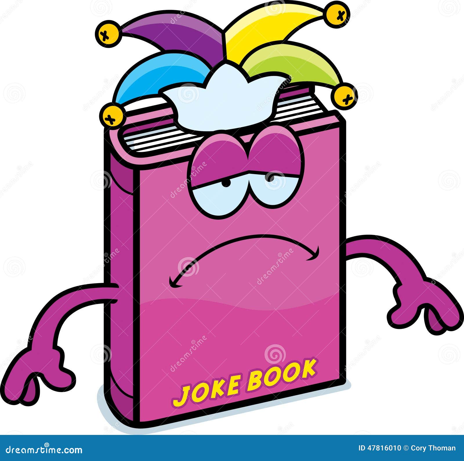 Sad Cartoon Joke Book stock vector. Illustration of upset - 47816010