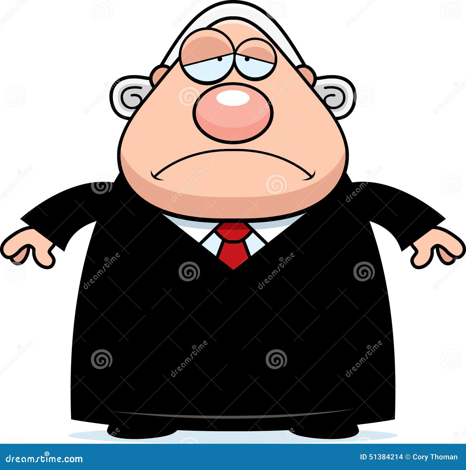 Sad Cartoon Judge stock vector. Illustration of upset - 51384214