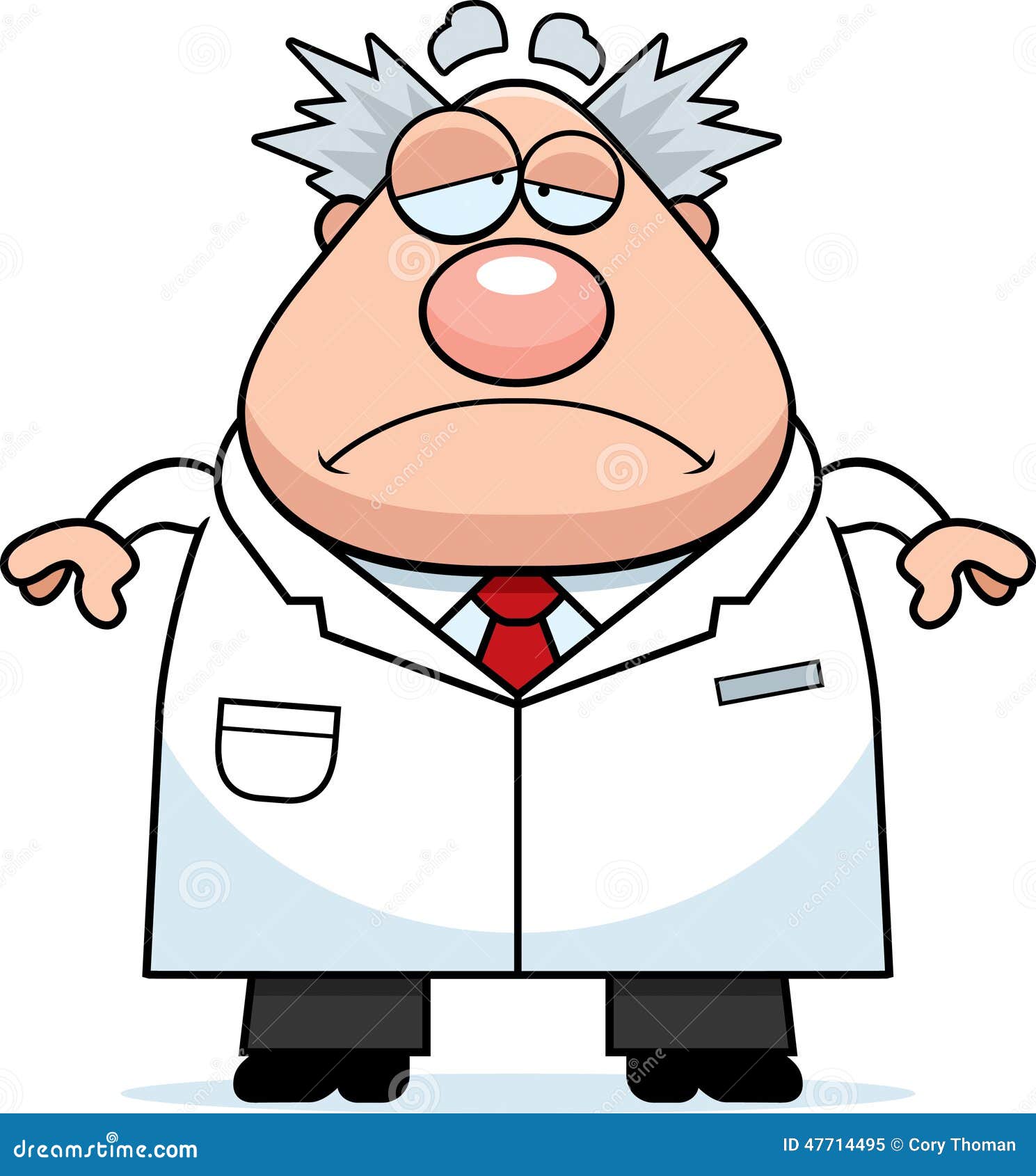 Sad Cartoon Mad Scientist stock vector. Illustration of person - 47714495