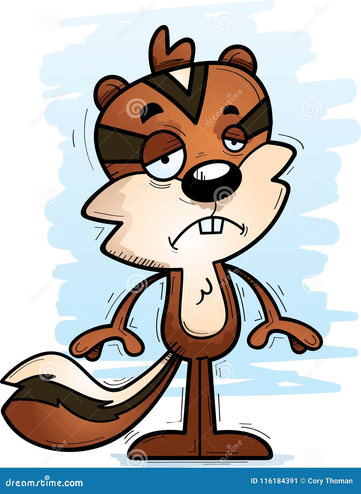 Sad Cartoon Male Chipmunk stock vector. Illustration of frown - 116184391