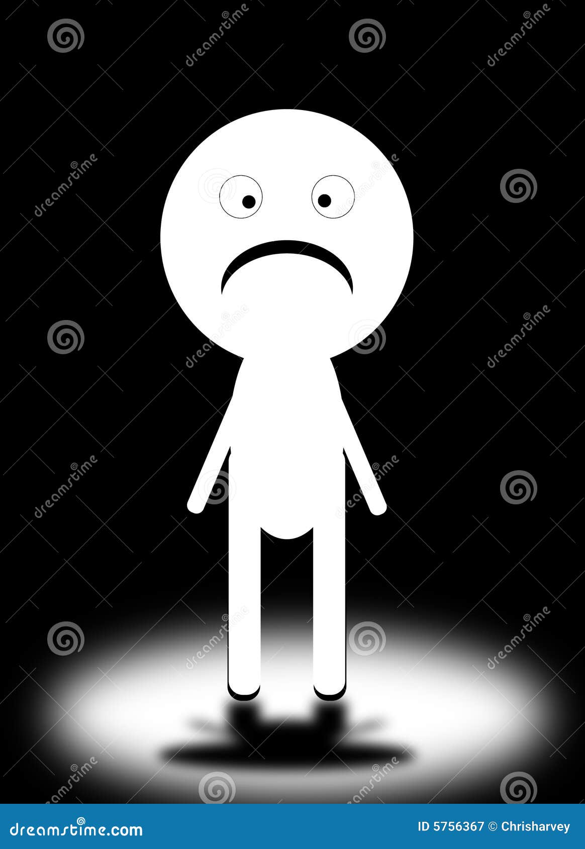 Sad Cartoon Man 2 stock illustration. Illustration of toon - 5756367