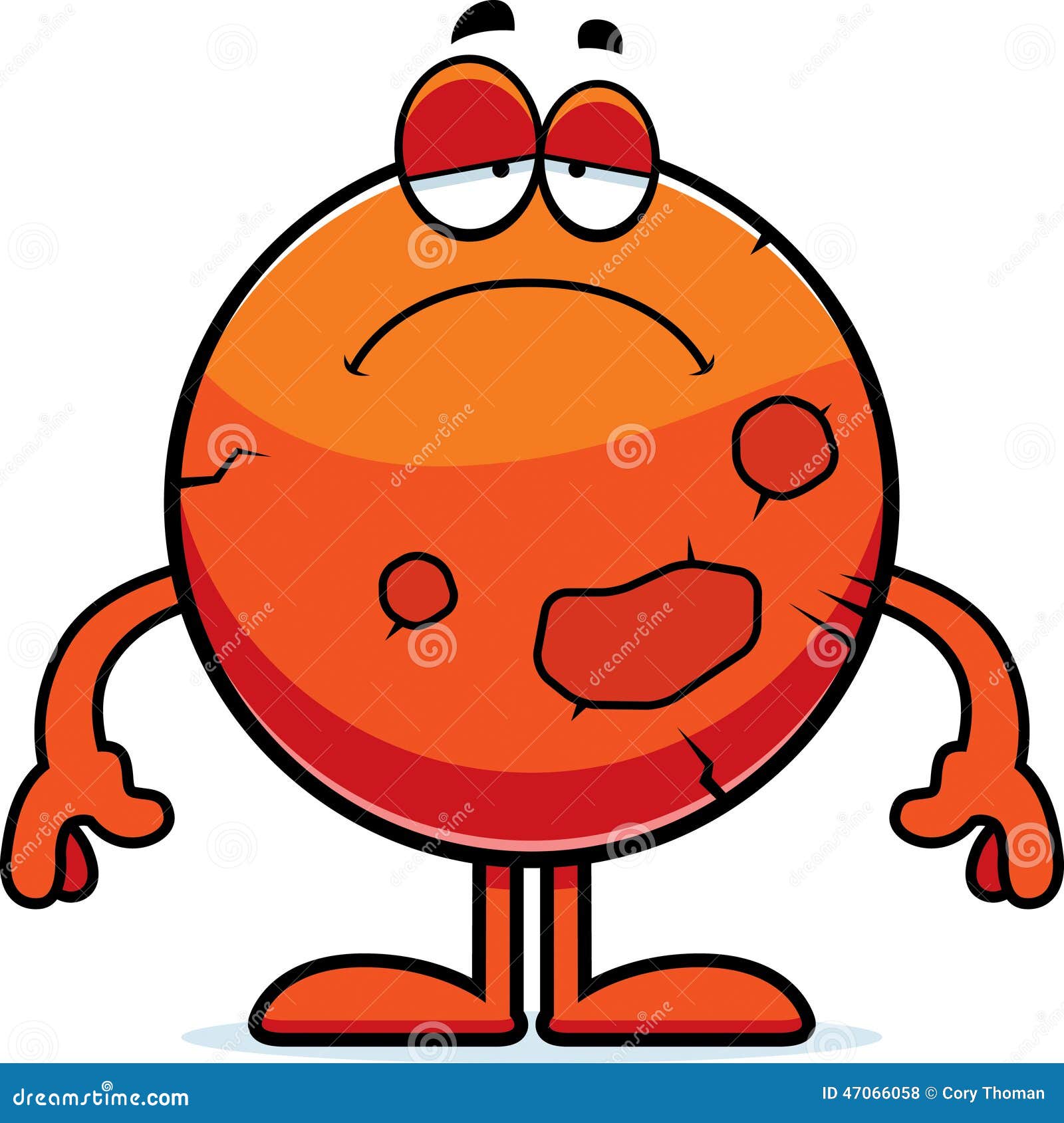 Sad Cartoon Mars stock vector. Illustration of system - 47066058