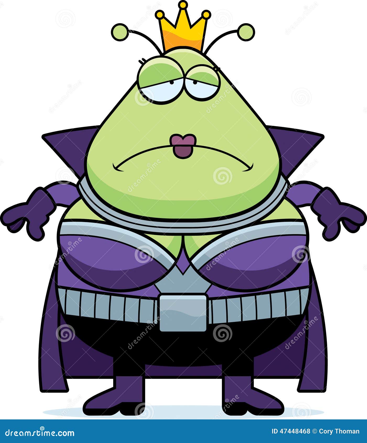 Sad Cartoon Martian Queen stock vector. Illustration of woman - 47448468