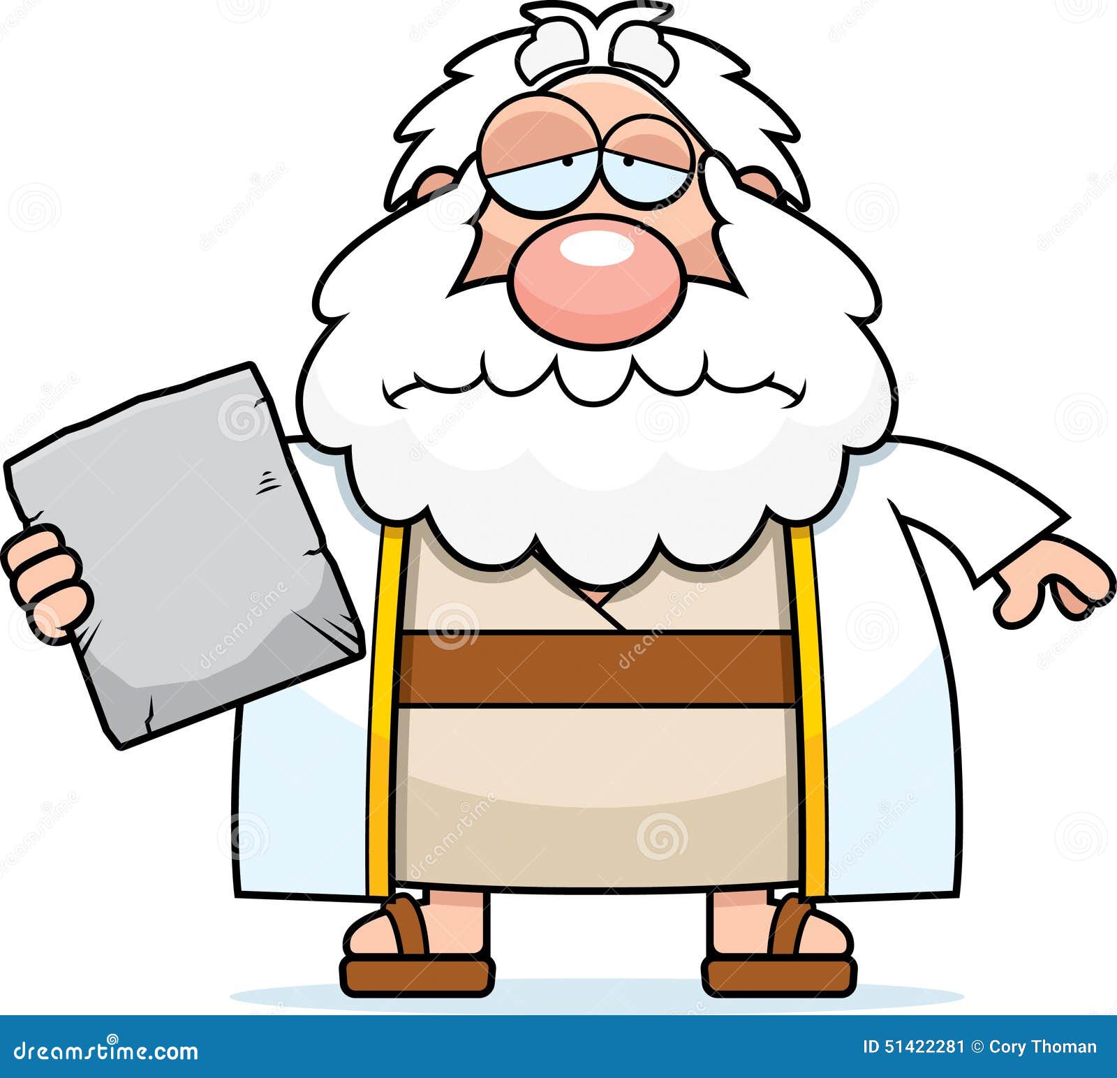 Sad Cartoon Moses stock vector. Illustration of frown - 51422281