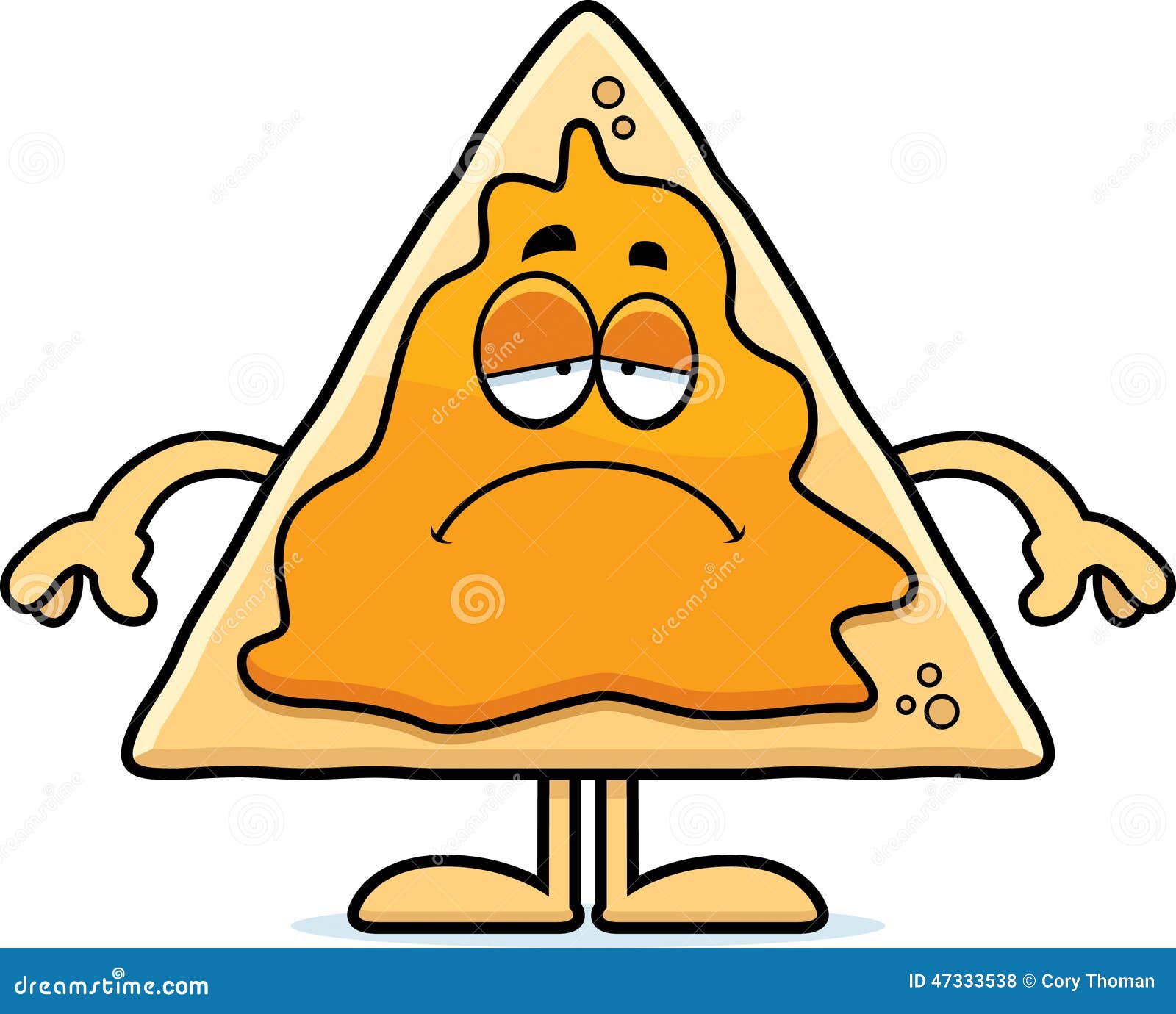 Sad Cartoon Nachos stock vector. Illustration of chip - 47333538